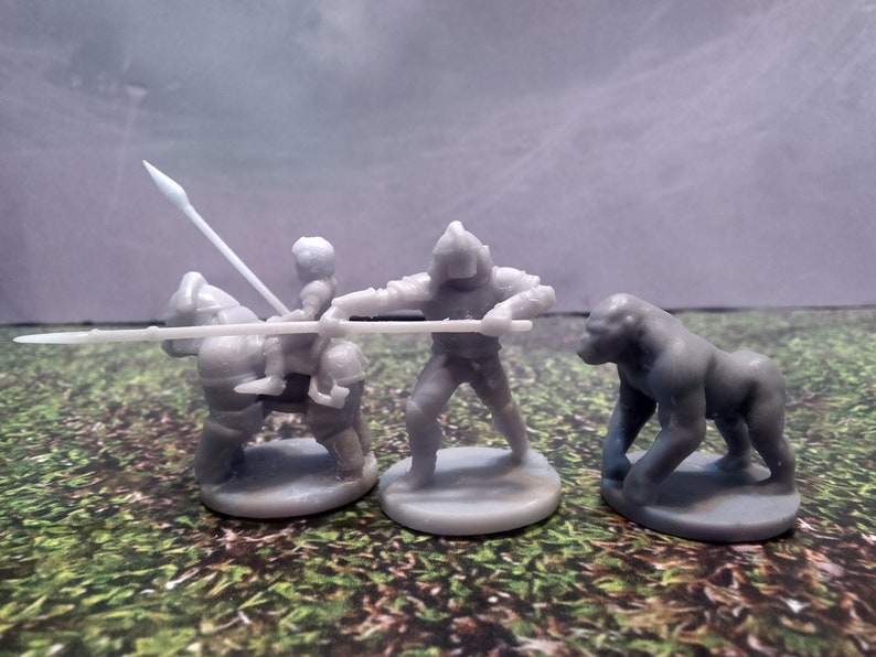 Ape Set 3D Printed Resin Miniature for Wargaming, Tabletop Gaming ...