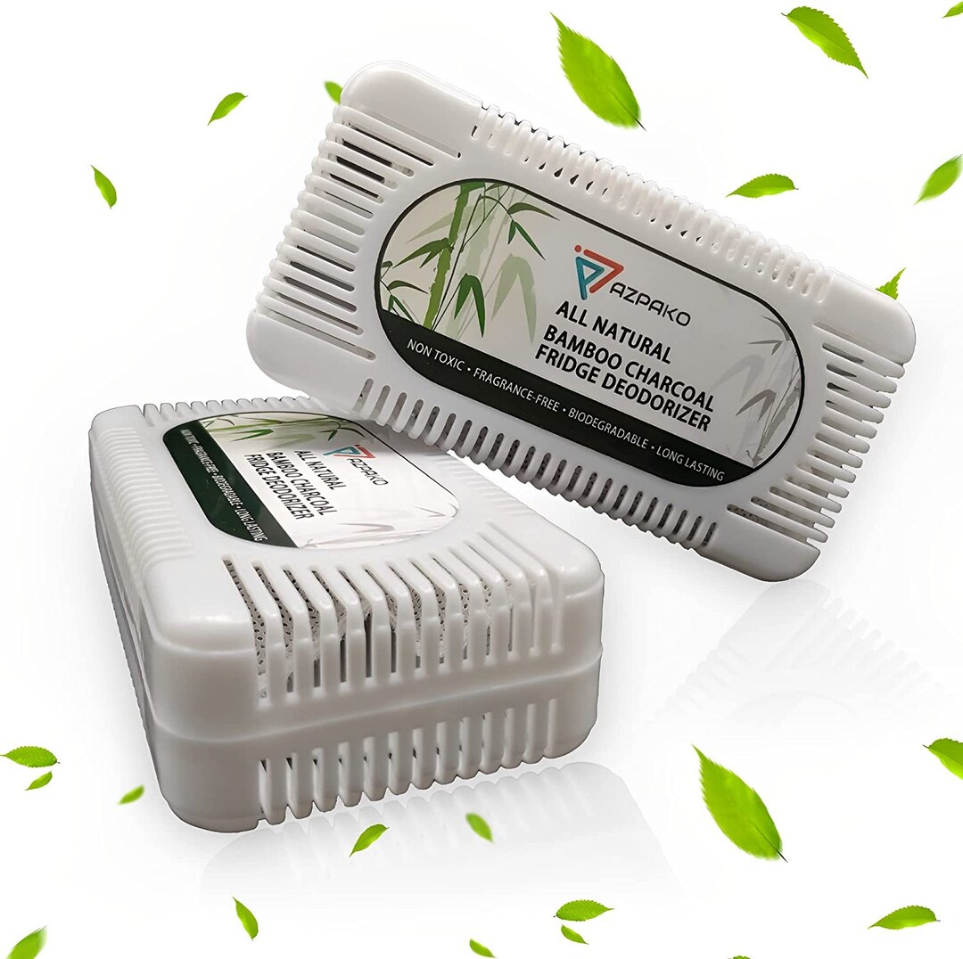 Refrigerator Deodorizer (2 Pack) - Natural Bamboo Activated Charcoal ...