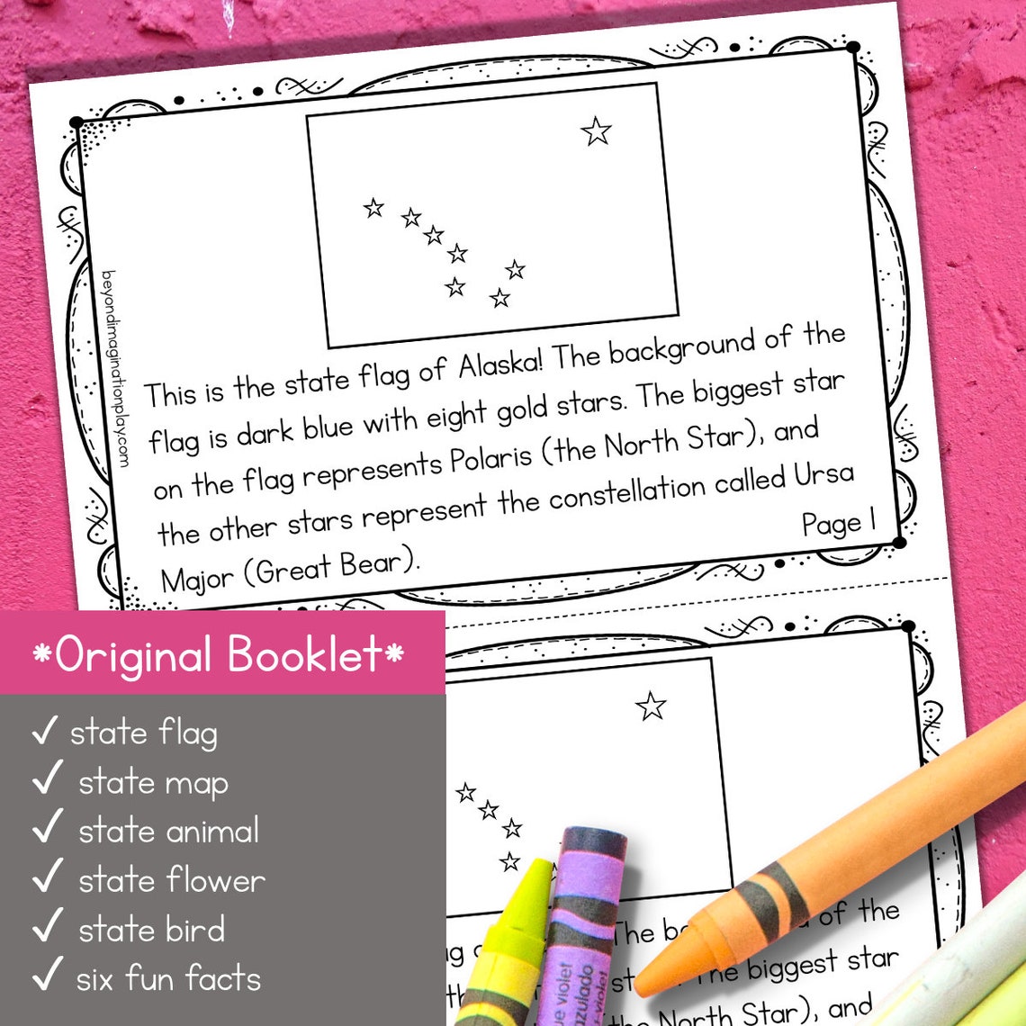 50 States Project | Alaska Facts Activities Worksheets Reading ...