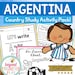 DELUXE Argentina Country Study *BEST SELLER* Comprehension, Activities ...