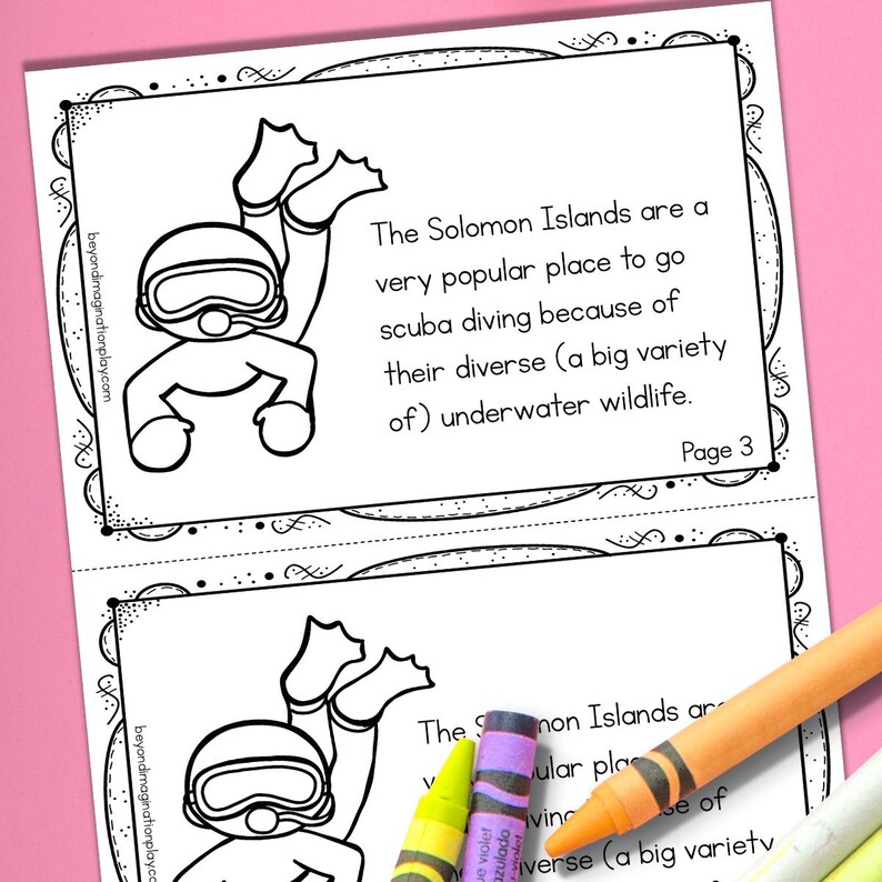 The Solomon Islands Country Study Worksheets | Printable Geography Fun ...