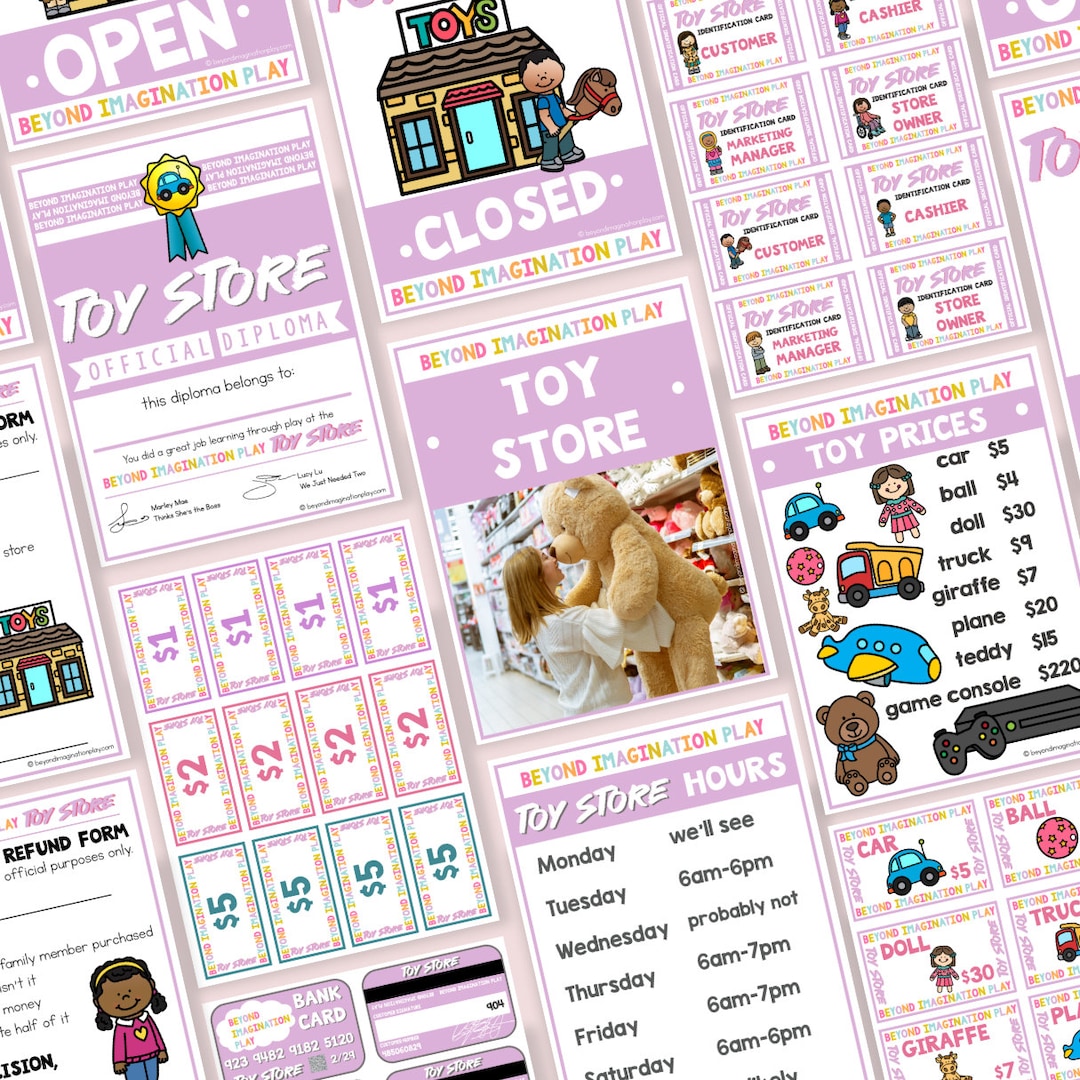 Toy Store Play Pretend Printables Instant Digital Download Dramatic ...