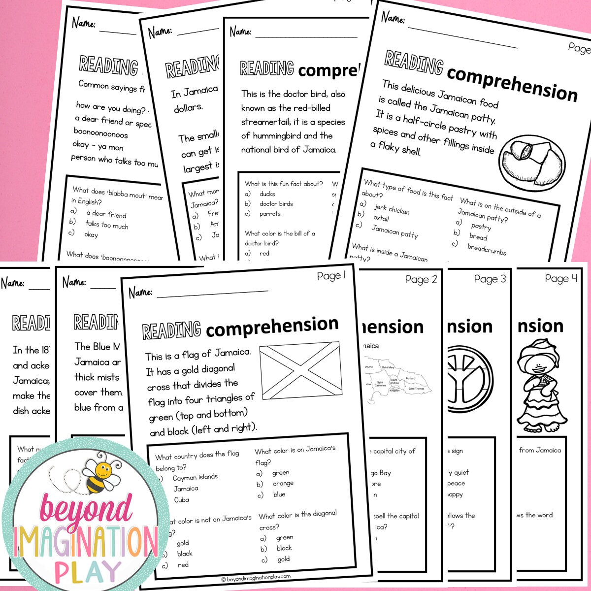 DELUXE Jamaica Country Study *BEST SELLER* Comprehension, Activities ...