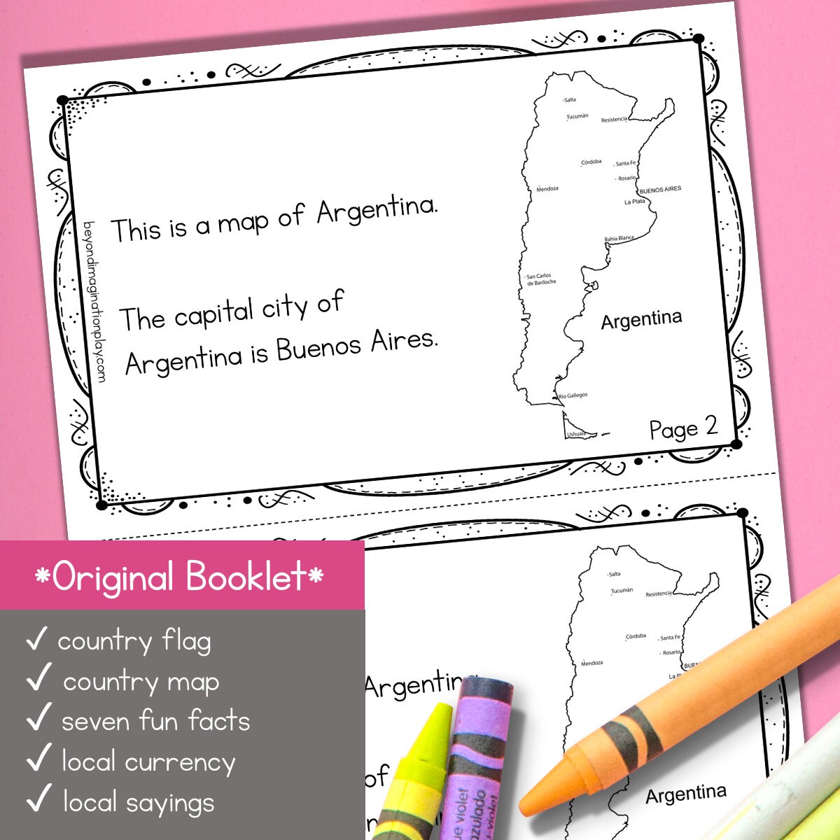 ORIGINAL Argentina Country Study | Instant Digital Download | Printable ...