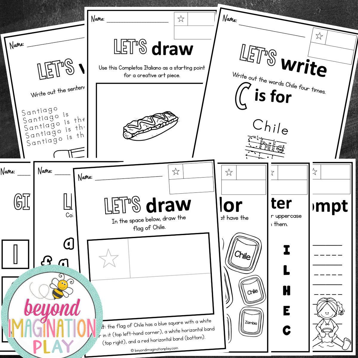 ORIGINAL Chile Country Study Instant Digital Download Printable ...