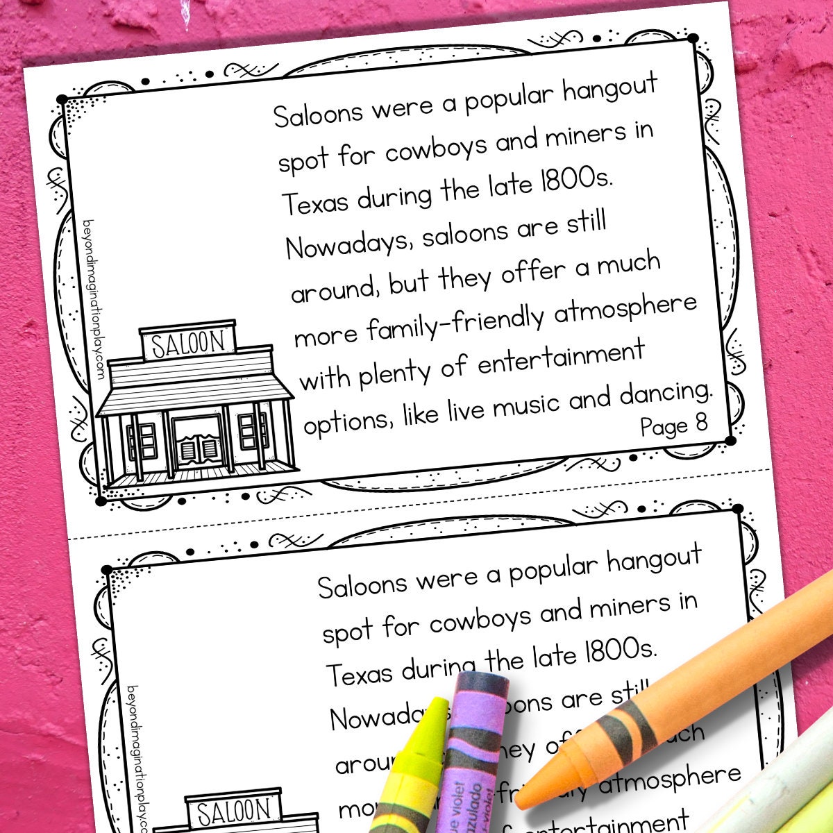 50 States Project | Texas Facts Activities Worksheets Reading ...