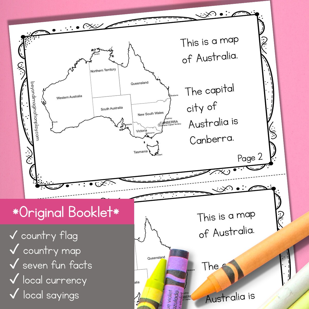 ORIGINAL Australia Country Study | Instant Digital Download | Printable ...