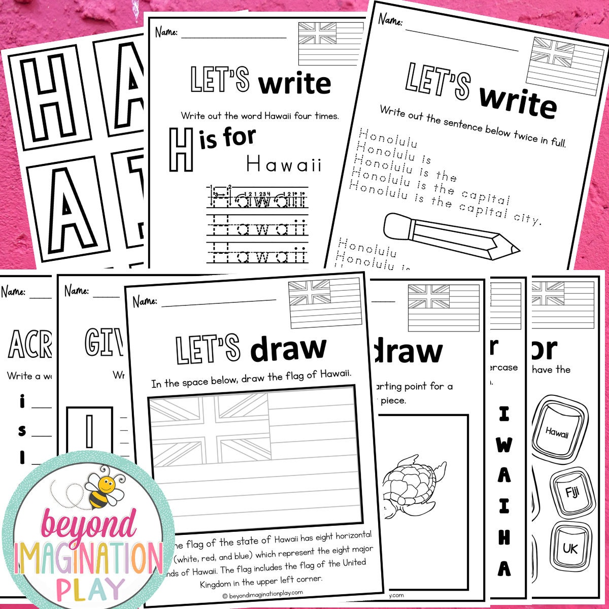 50 States Project | Hawaii Facts Activities Worksheets Reading ...