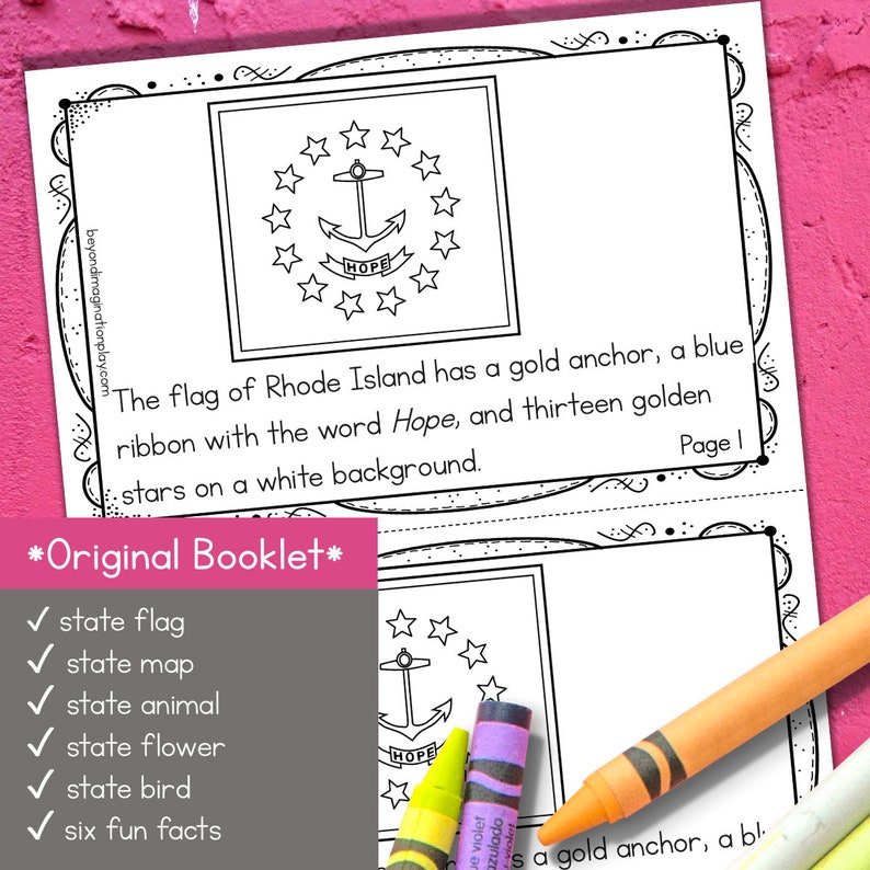 50 States Project | Rhode Island Facts Activities Worksheets Reading ...