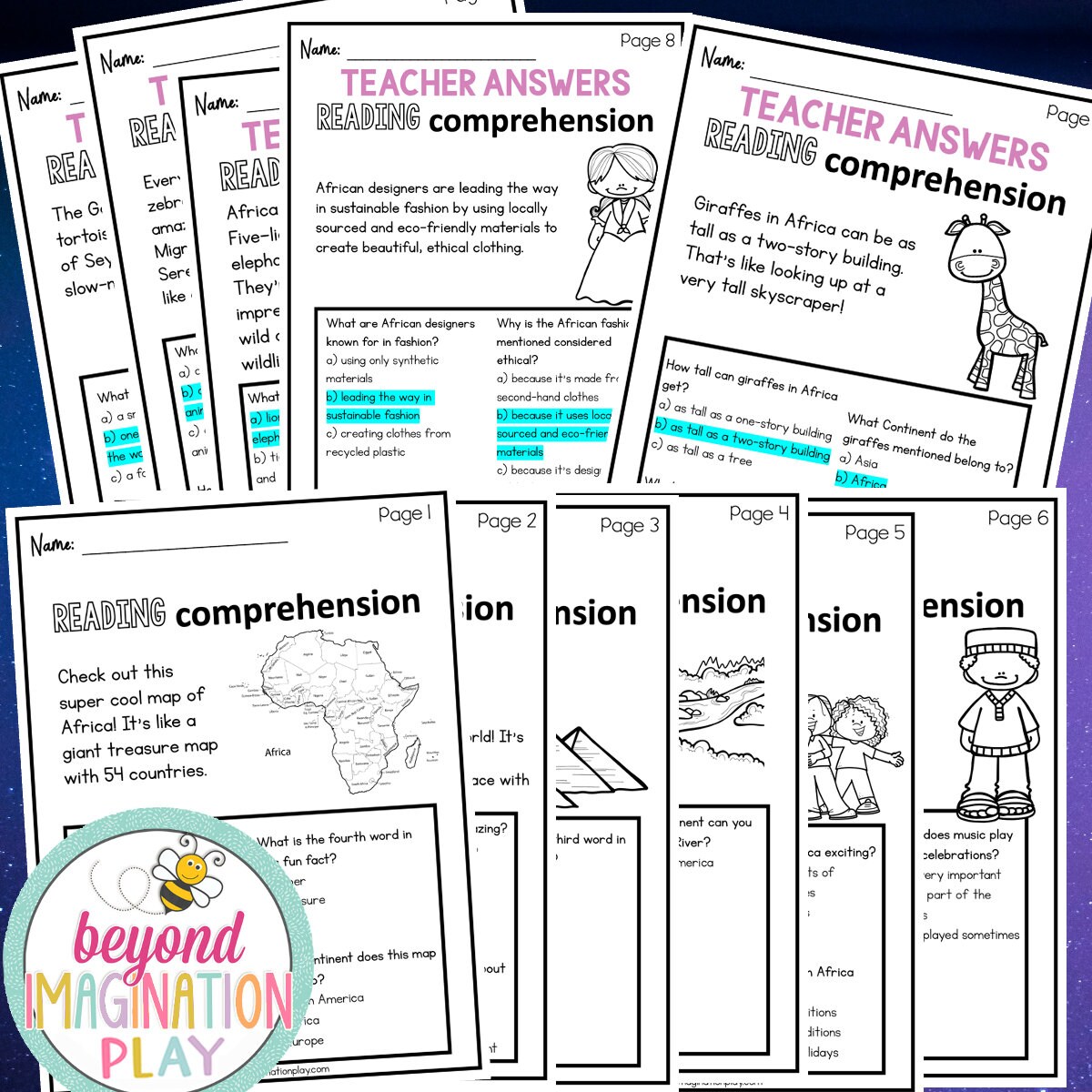 Africa Continent Study | Instant Digital Download | Printable Activity ...