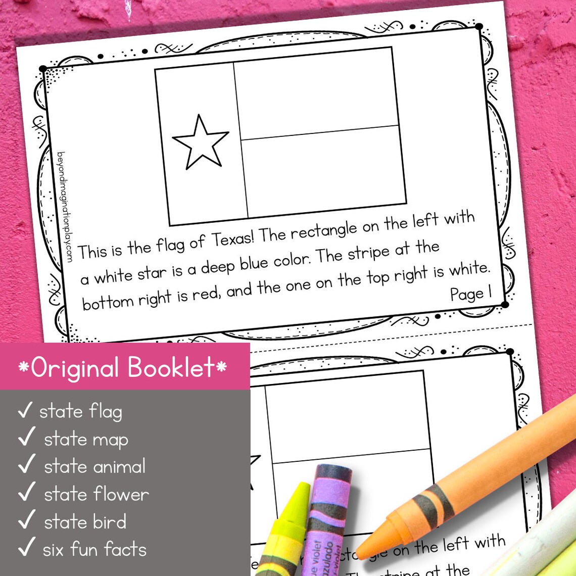 50 States Project | Texas Facts Activities Worksheets Reading ...