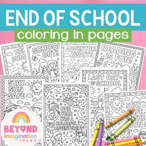 End of School Year Coloring Pages | Summer Fun Printable Activities for ...