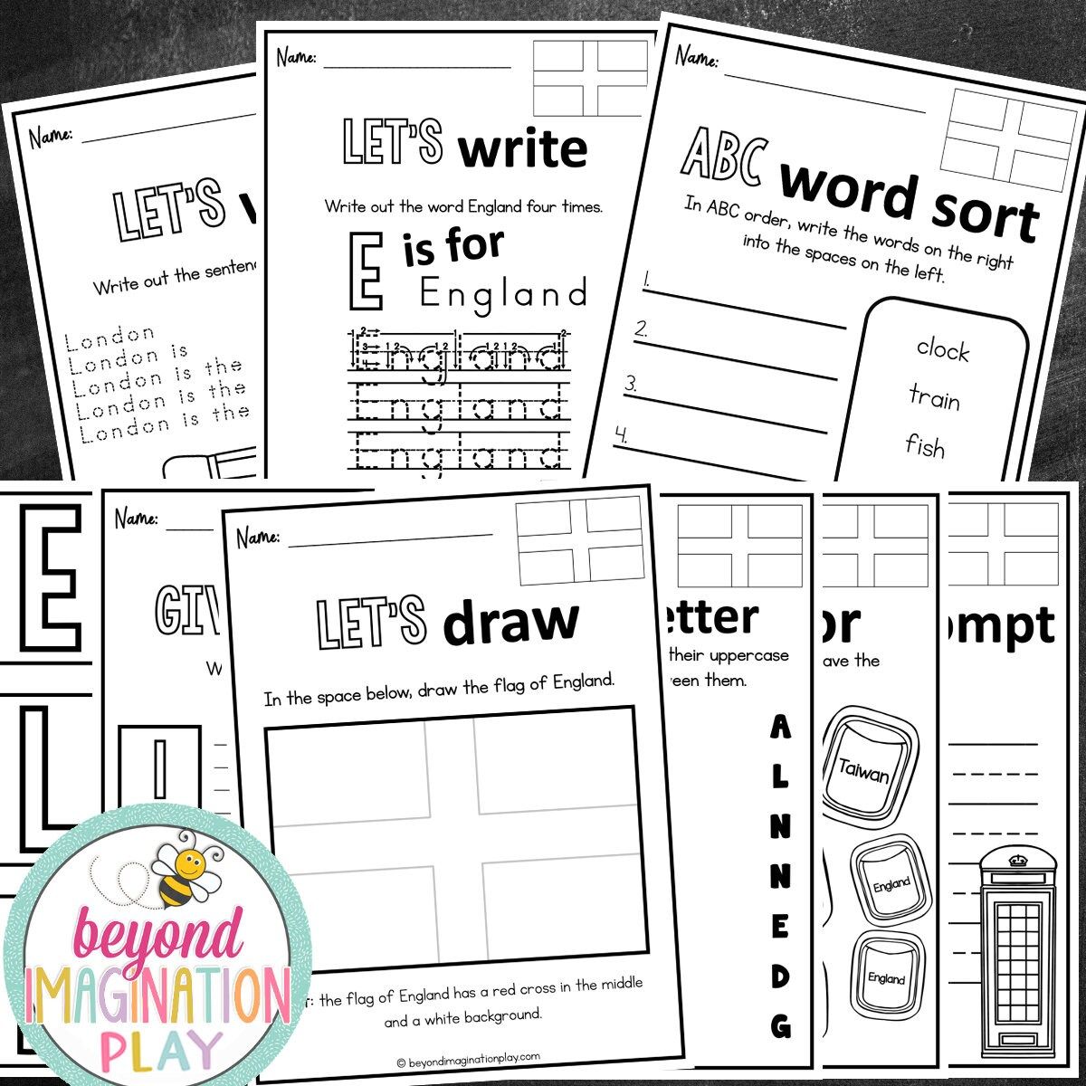 England Country Study | Instant Digital Download | Printable Activity ...