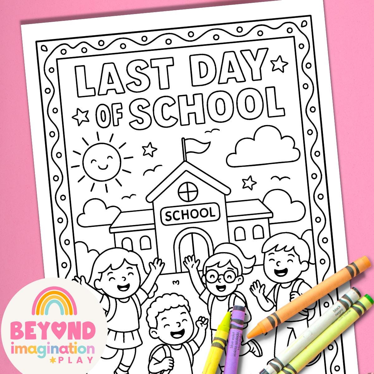 End of School Year Coloring Pages | Summer Fun Printable Activities for ...