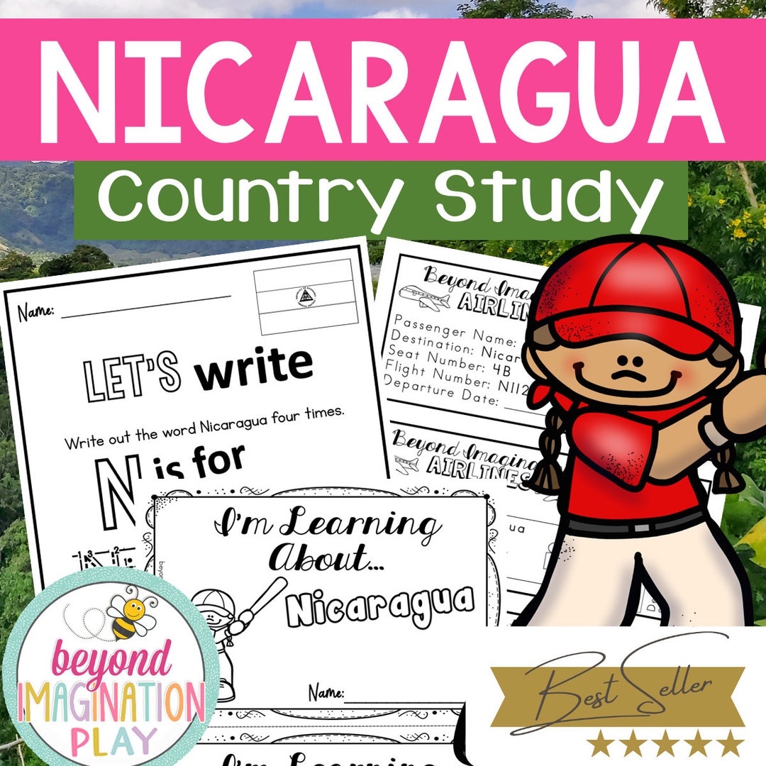 Nicaragua Country Study | Instant Digital Download | Printable Activity ...