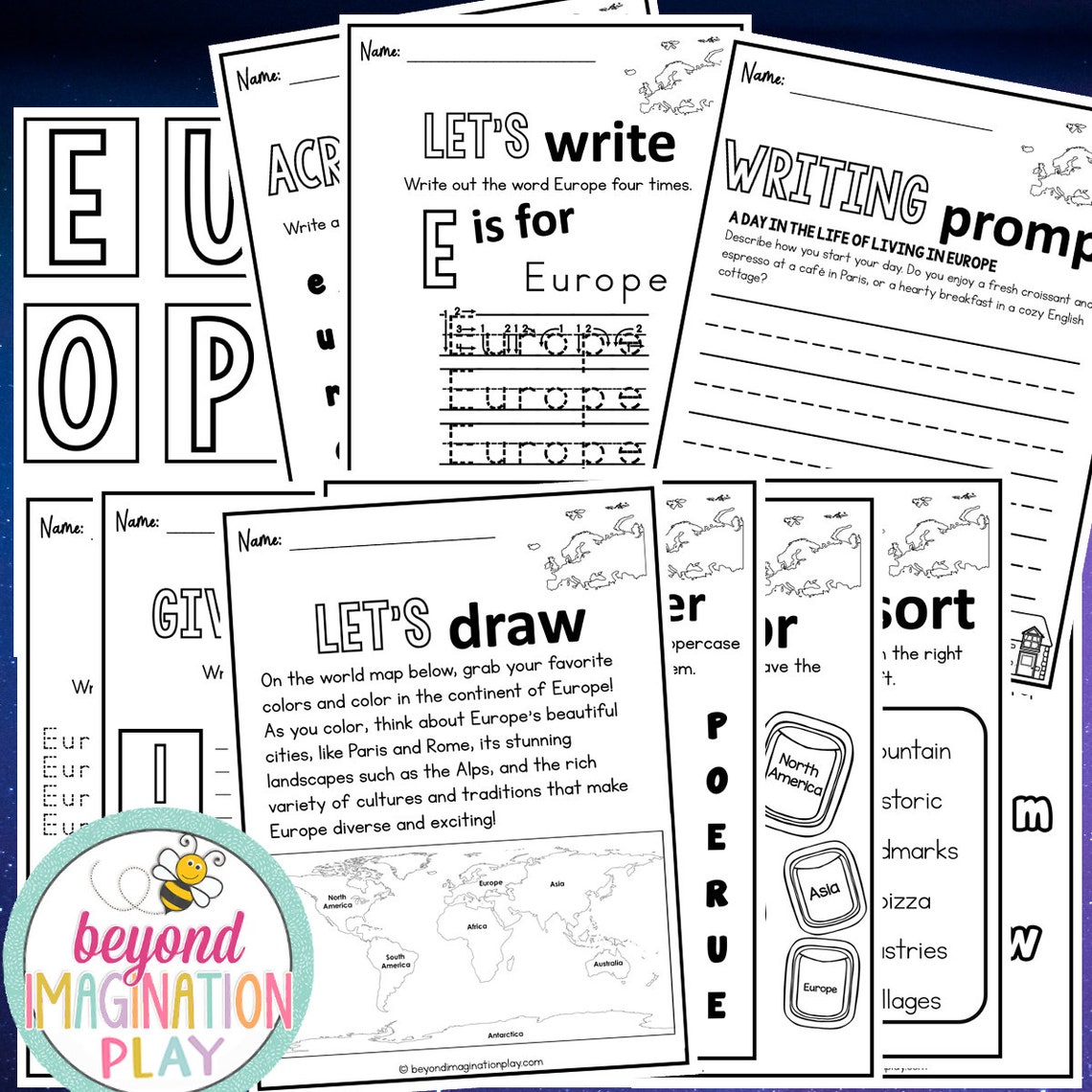 Value Bundle Europe Continent Study | Instant Digital Download ...