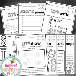 South Korea Country Study: Fun Facts, Play Pretend Boarding Passes and ...
