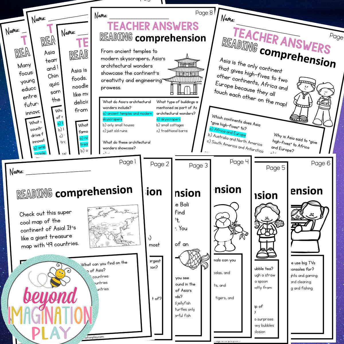 Value Bundle Asia Continent Study | Instant Digital Download ...