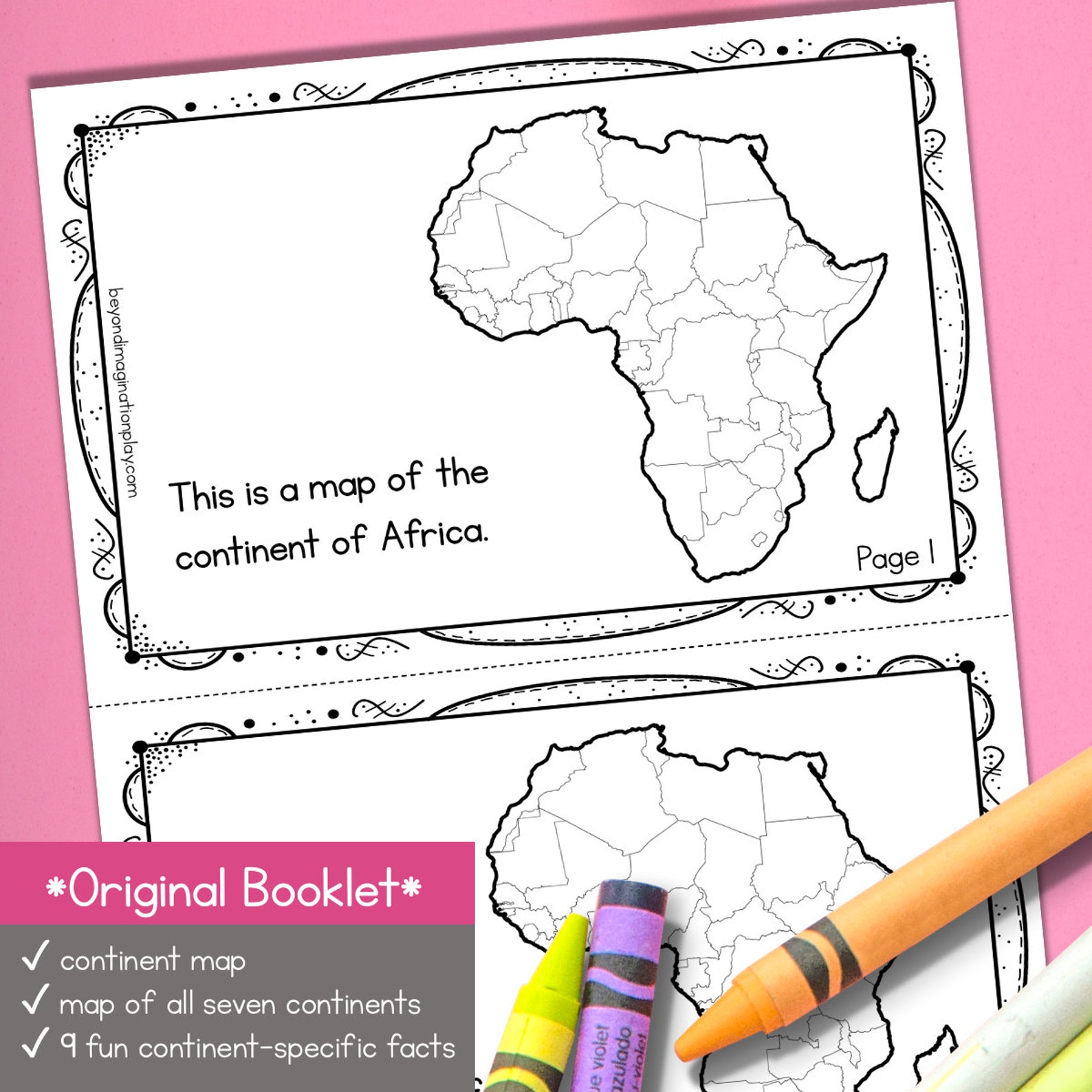 Africa Continent Study Instant Digital Download Printable Activity for ...