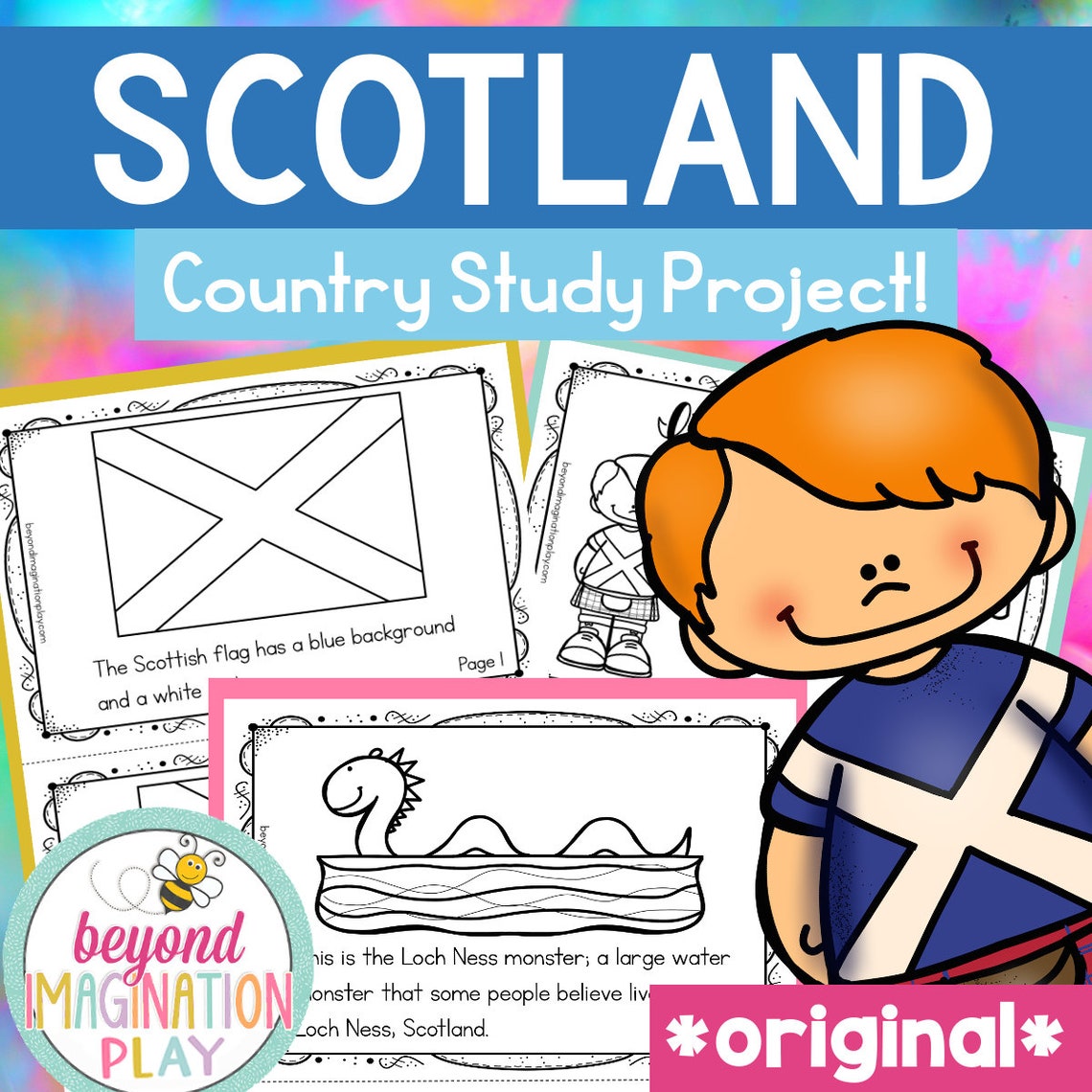 ORIGINAL | Scotland Country Study Printable | Kids Educational Activity ...