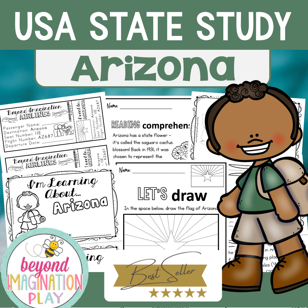 50 States Project | Arizona Facts Activities Worksheets Reading ...