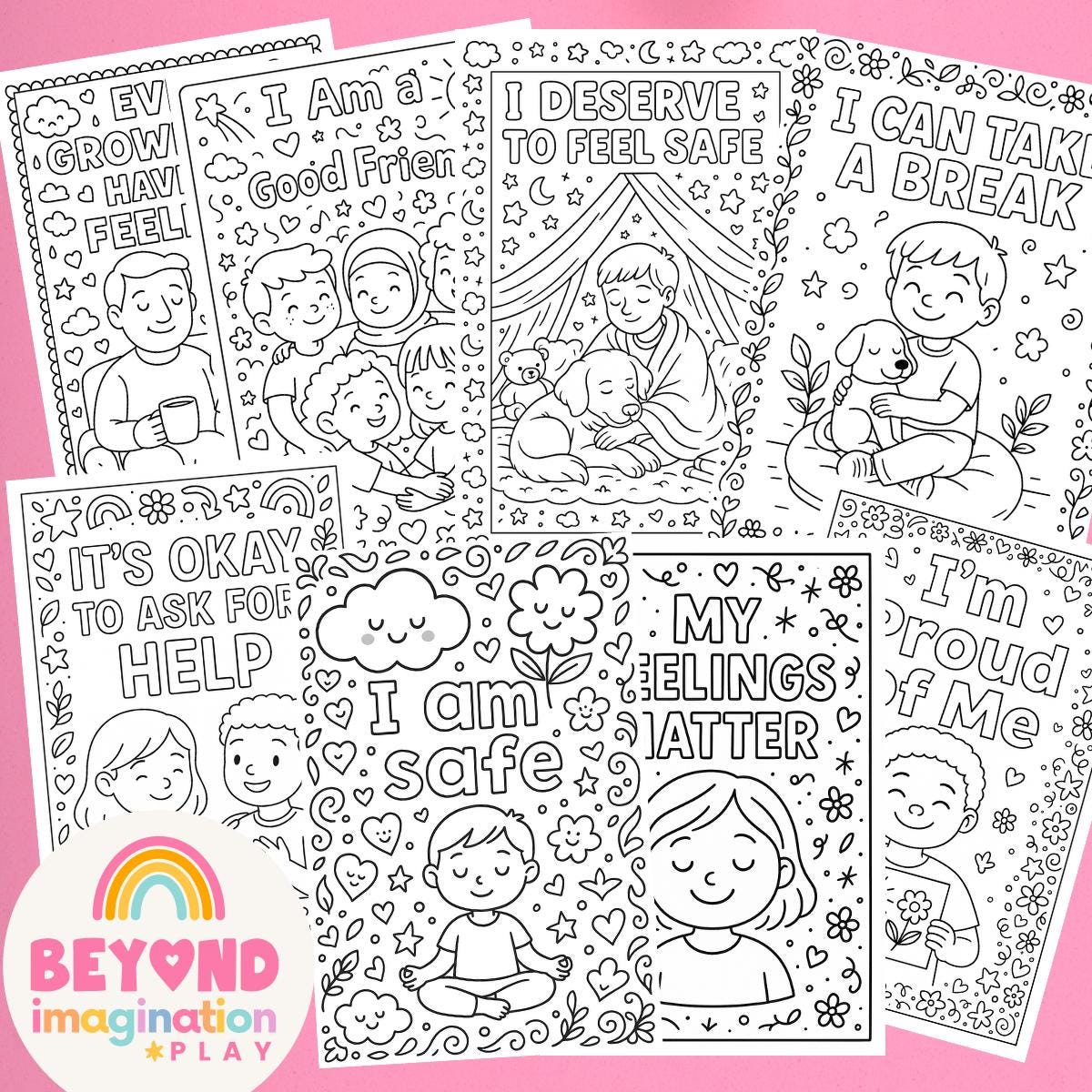 Mental Health Coloring Pages for Toddlers | Color Sheets for Kids ...
