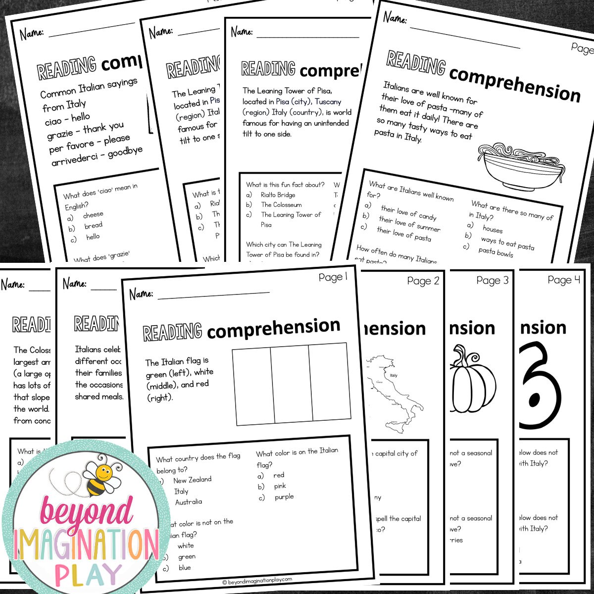 Value Bundle Italy Country Study *BEST SELLER* Comprehension ...