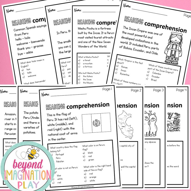 DELUXE Peru Country Study *BEST SELLER* Comprehension, Activities ...