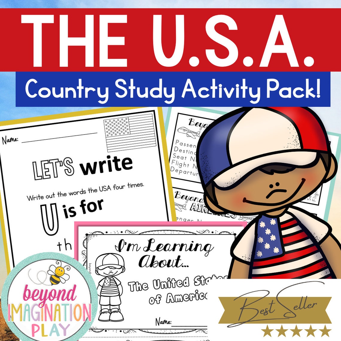 The USA Country Study | Instant Digital Download | Printable Activity ...