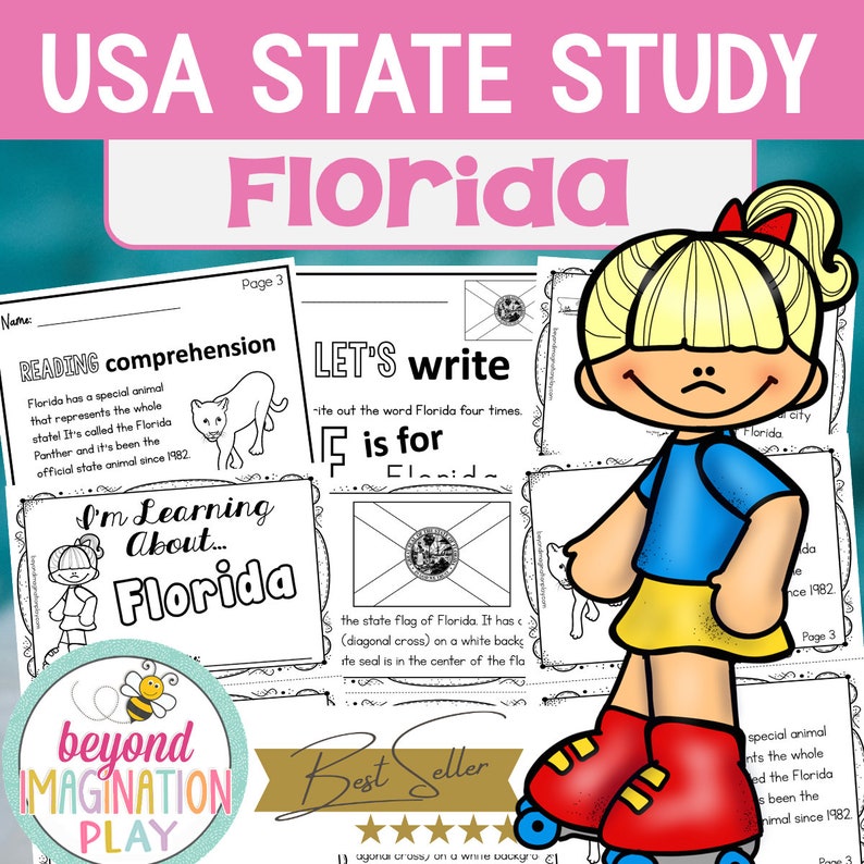 50 States Project | Florida Facts Activities Worksheets Reading ...