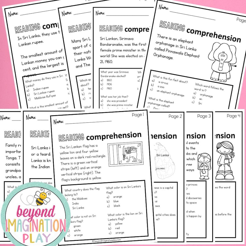 Sri Lanka Country Study Worksheets | Printable Geography Fun Activities ...