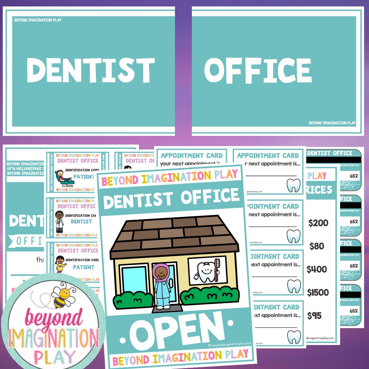 Dentist Office Play Pretend Printables | Instant Digital Download ...