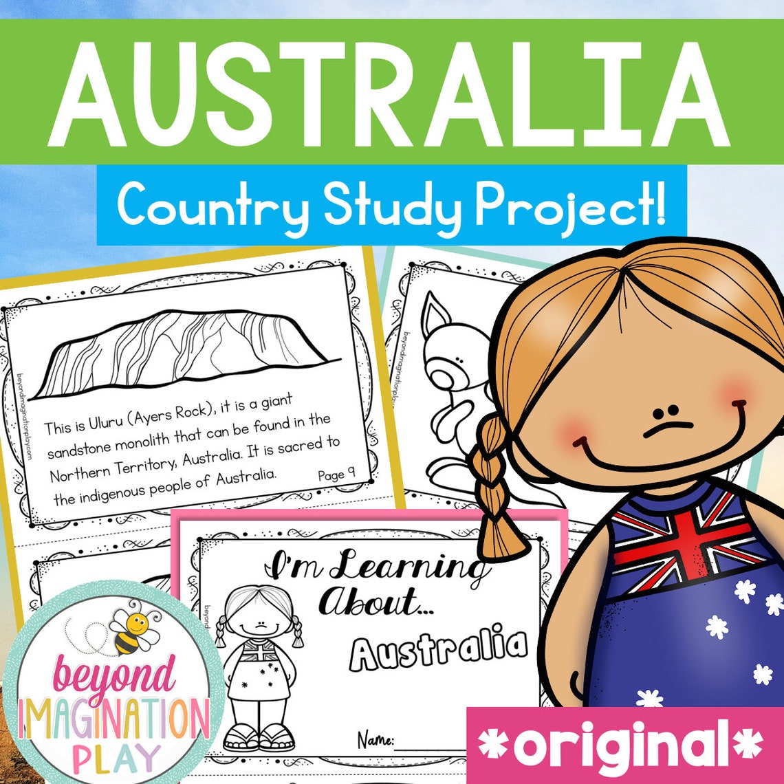 ORIGINAL Australia Country Study | Instant Digital Download | Printable ...