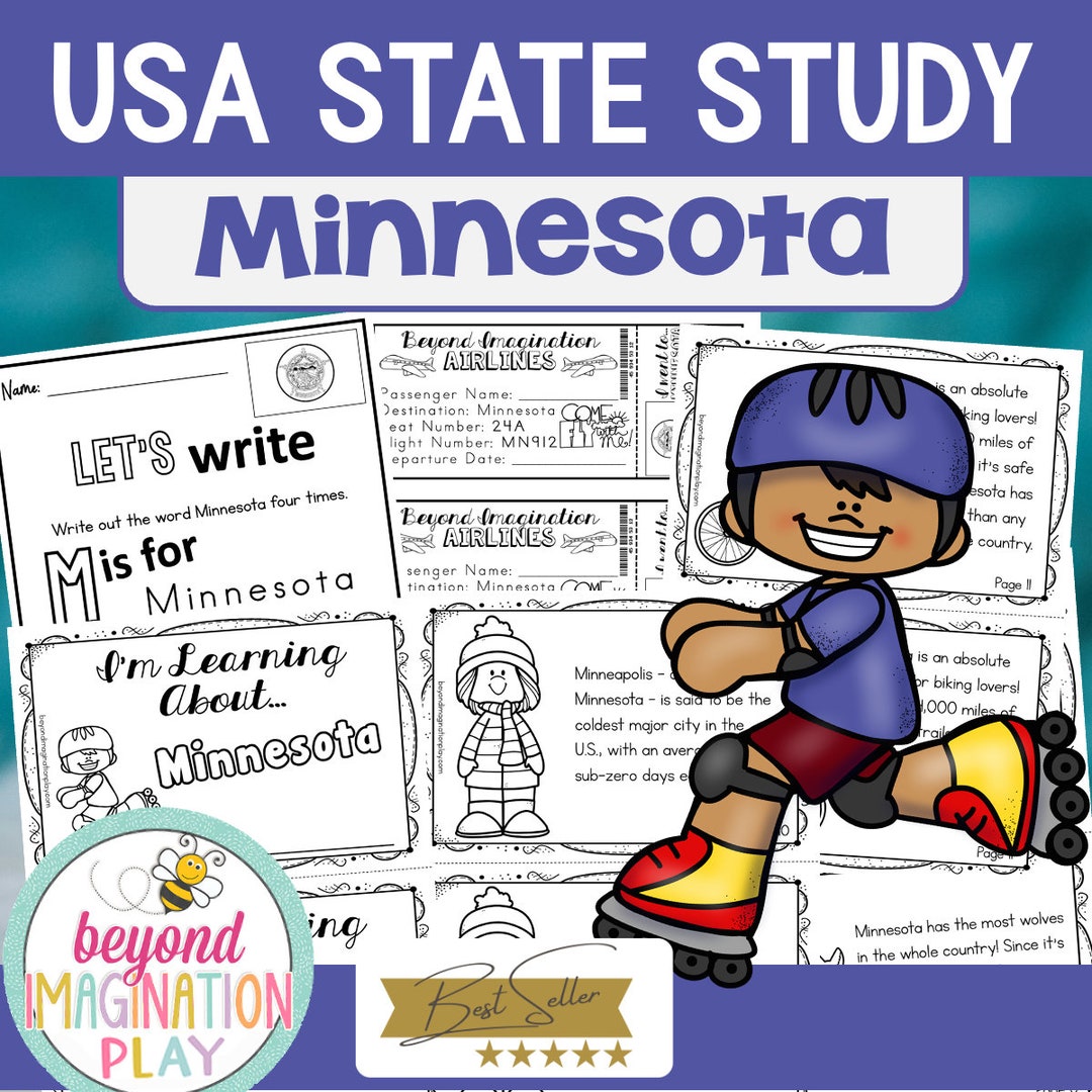 50 States Project | Minnesota Facts Activities Worksheets Reading ...