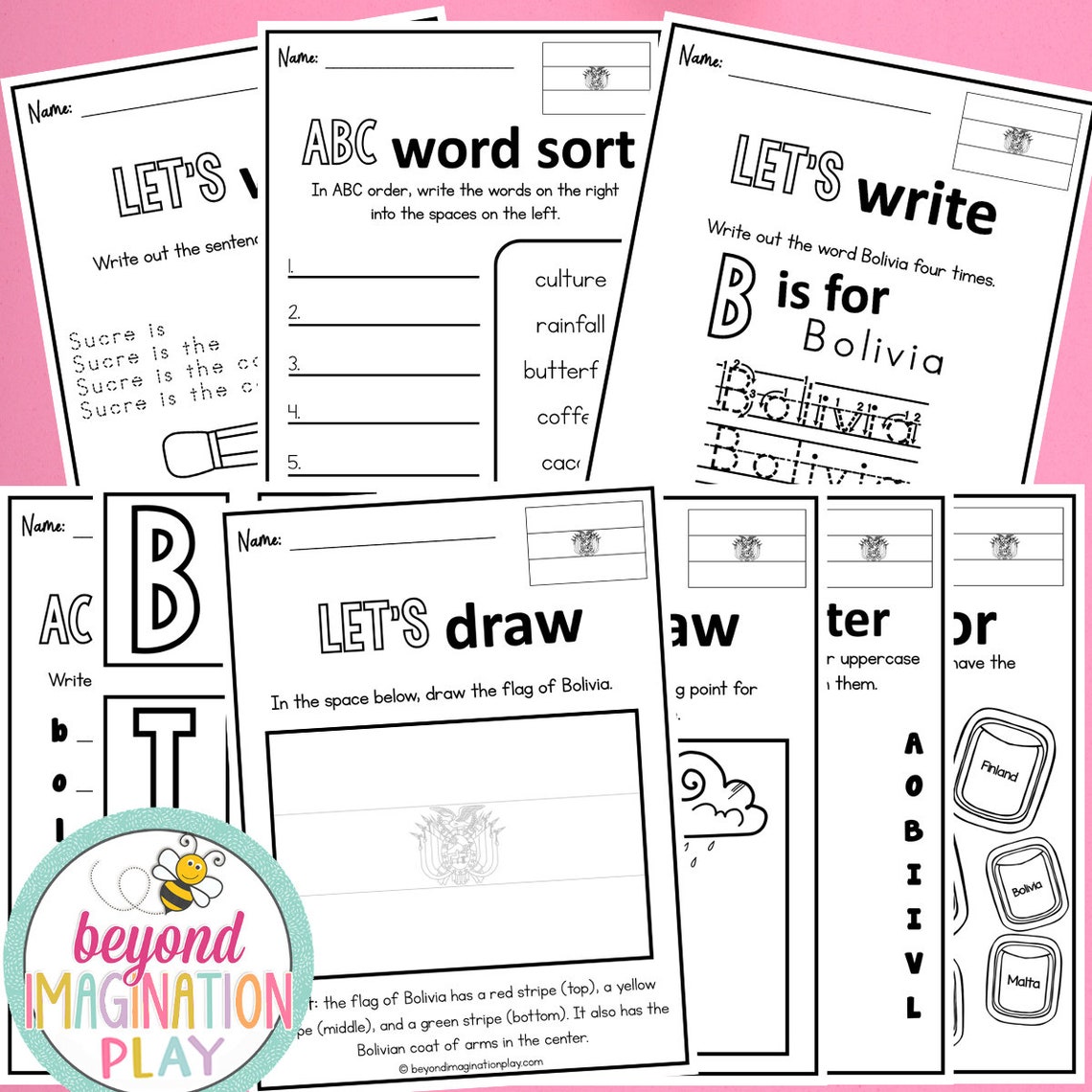 Bolivia Country Study | Instant Digital Download | Printable Activity ...