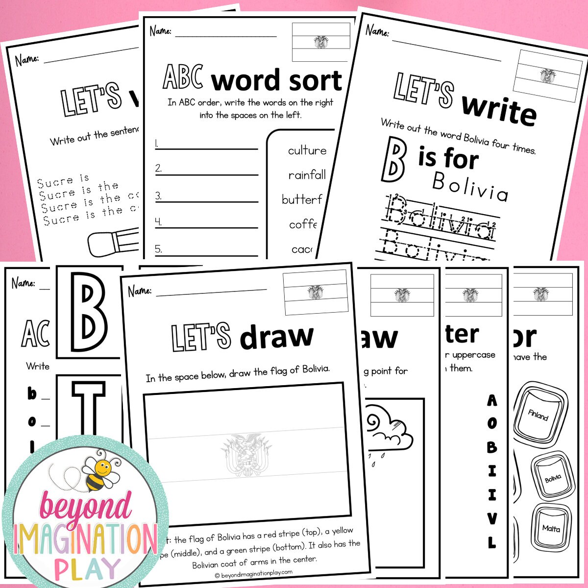 Bolivia Country Study | Instant Digital Download | Printable Activity ...