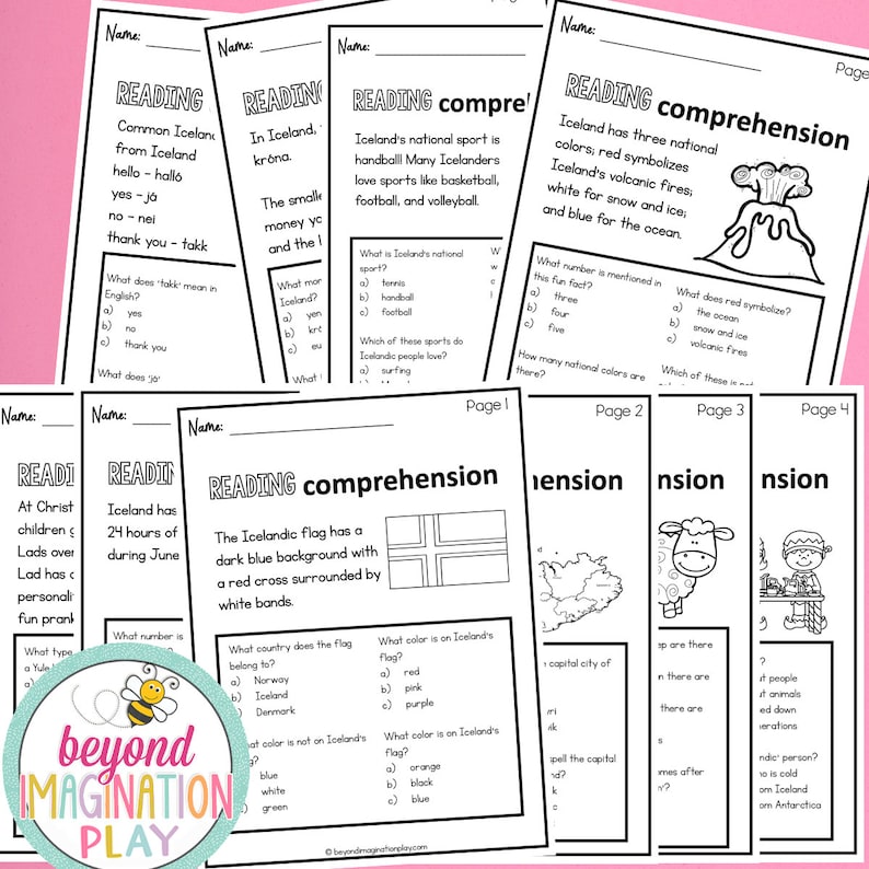 DELUXE Iceland Country Study *BEST SELLER* Comprehension, Activities ...