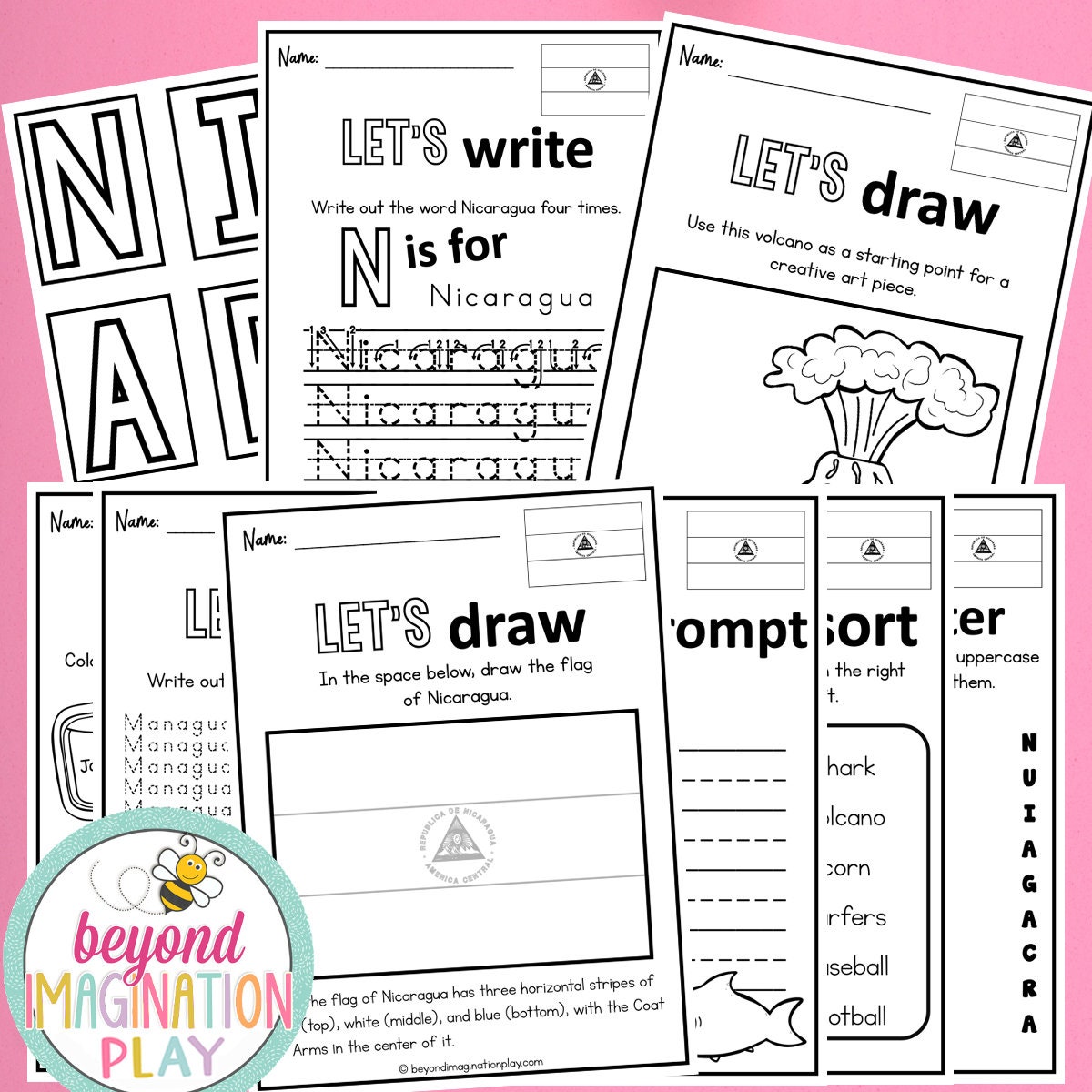 Nicaragua Country Study | Instant Digital Download | Printable Activity ...