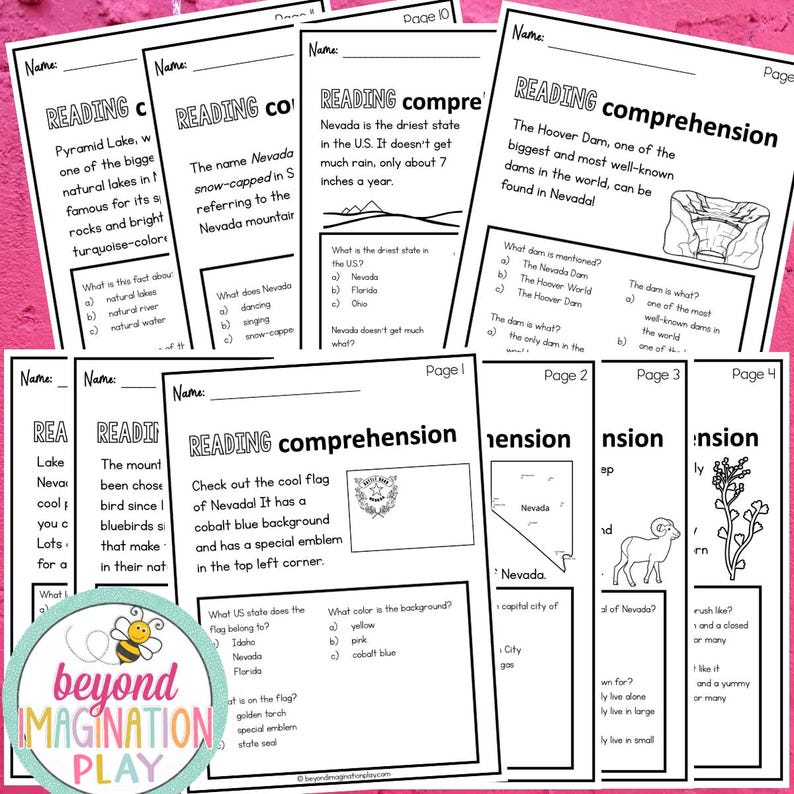 Nevada State Study Worksheets | 50 States Activities for Kids ...