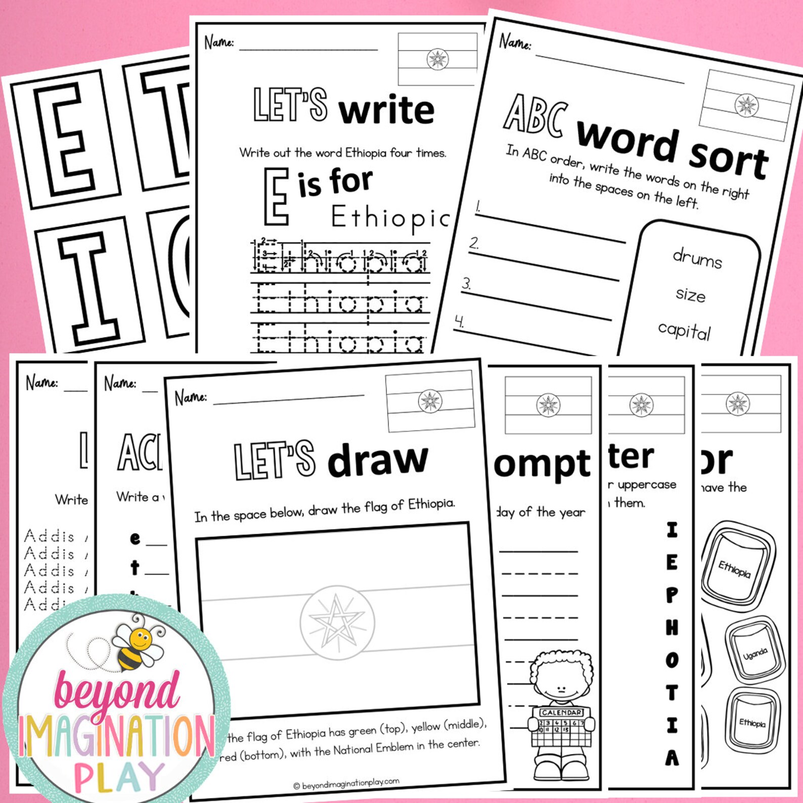 DELUXE Ethiopia Country Study *BEST SELLER* Comprehension, Activities ...