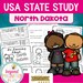 50 States Project | North Dakota Facts Activities Worksheets Reading ...
