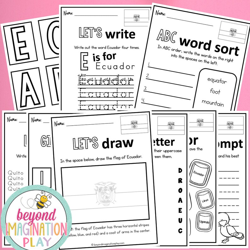Ecuador Country Study | Instant Digital Download | Printable Activity ...