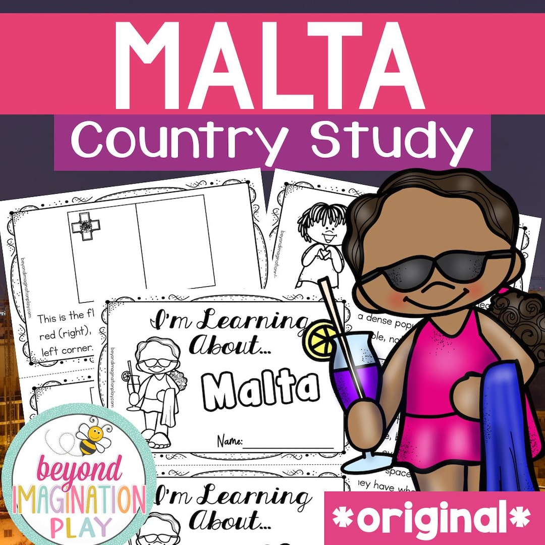 Malta Country Study Worksheets | Printable Geography Fun Activities for ...