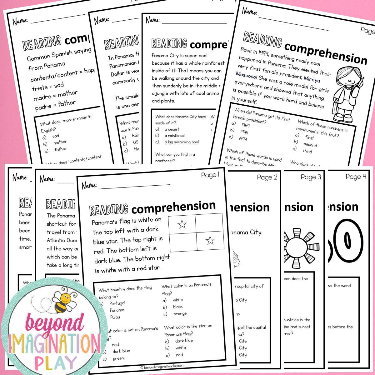 Panama Country Study Worksheets | Printable Geography Fun Activities ...