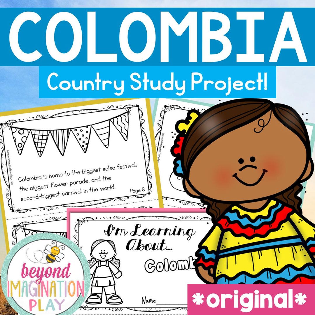 ORIGINAL Colombia Country Study | Instant Digital Download | Printable ...
