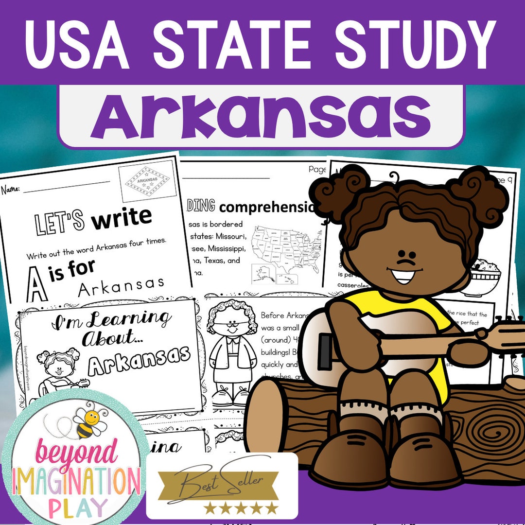 50 States Project | Arkansas Facts Activities Worksheets Reading ...
