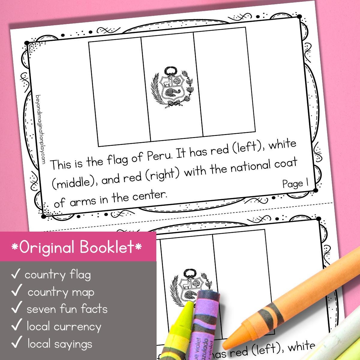 Peru Country Study Worksheets | Printable Geography Fun Activities for ...