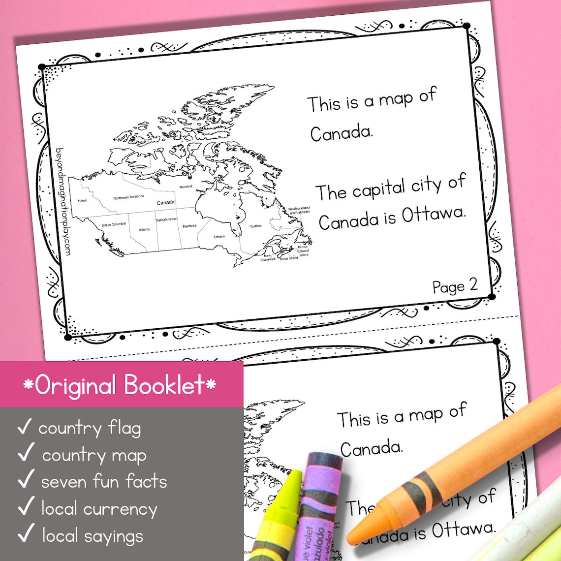 ORIGINAL Canada Country Study | Instant Digital Download | Printable ...