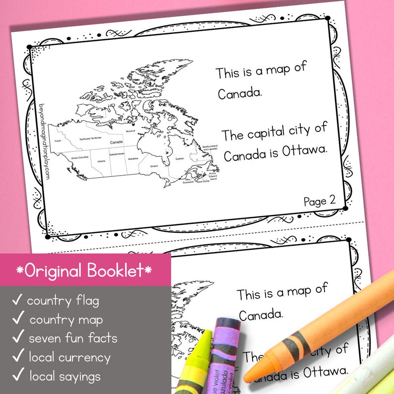 ORIGINAL Canada Country Study | Instant Digital Download | Printable ...