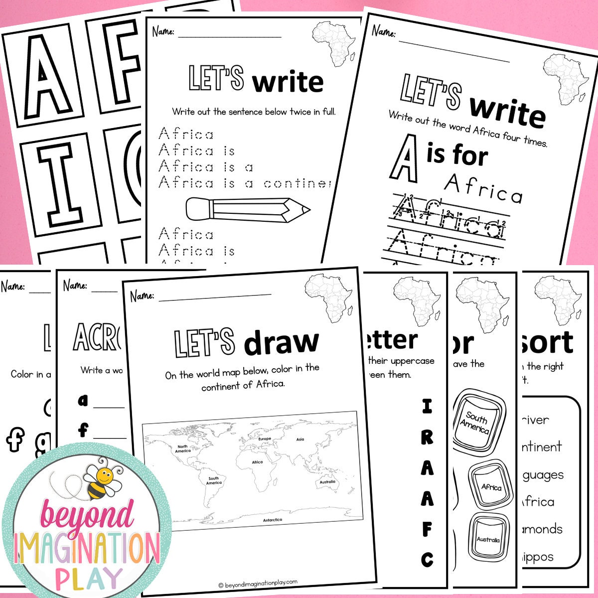 Africa Continent Study Instant Digital Download Printable Activity for ...